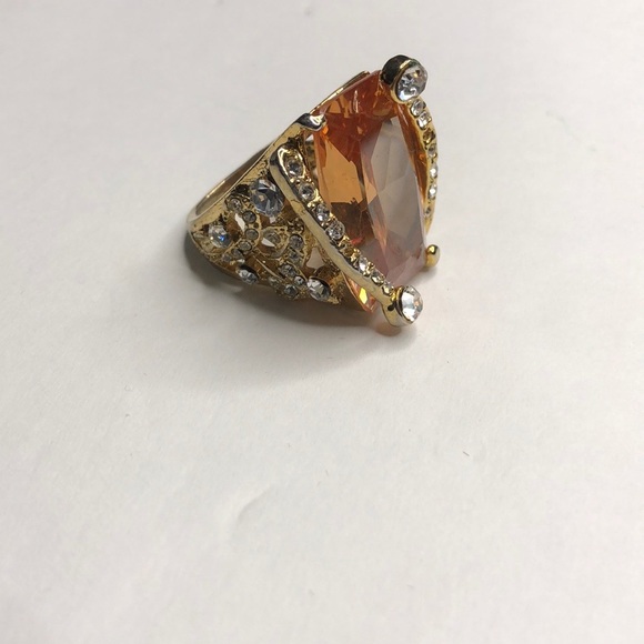 Jewelry | Gold Peach Stone Ring | Poshmark